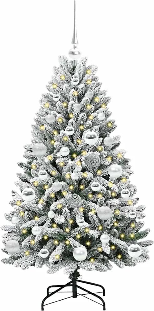Umělý vánoční stromeček 120 cm 150 LED Teplá bílá PVC a ocel 3395735