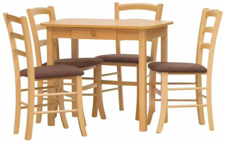 Stima Dřevěná jídelní židle PAYSANE LÁTKA | Odstín: buk,Sedák: sorel juta 57