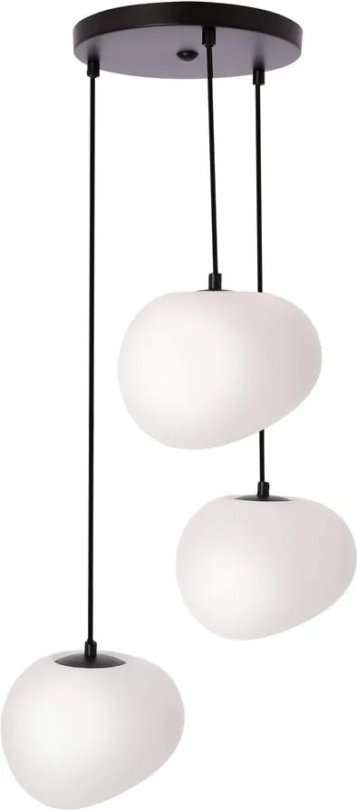 Černo-bílé závěsné svítidlo ø 42 cm Stones – Candellux Lighting