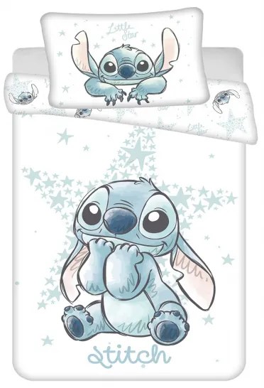 Jerry Fabrics Povlečení do postýlky Lilo and Stitch White Star 100x135, 40x60 cm