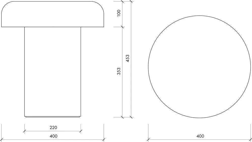 Kovový kulatý zahradní stolek ø 40 cm Miko – noo.ma