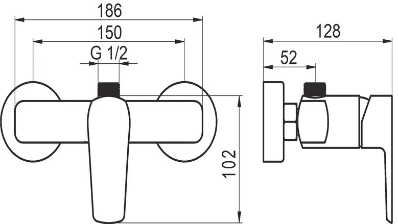 Novaservis METALIA 58 58062/1,0 sprchová baterie bez příslušenství