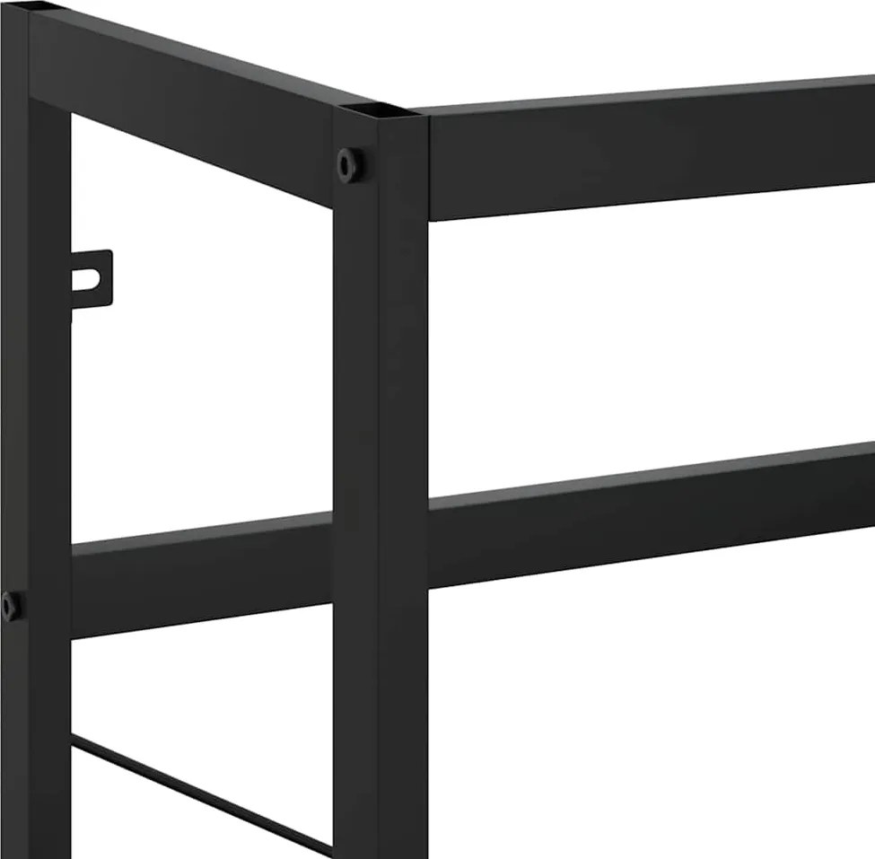 Koupelnový regál pod umyvadlo černý 79 x 38 x 83 cm železo 338501