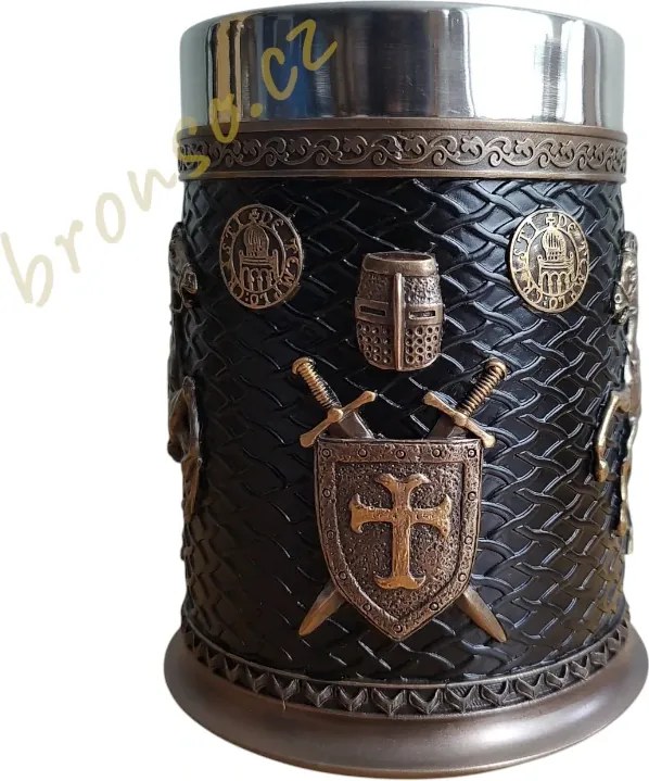 Středověký korbel s křižákem – rytířský pivní krýgl Veronese WU77659A4
