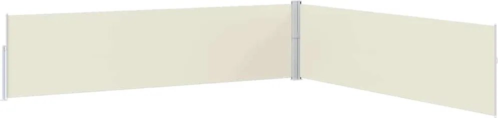 Zatahovací boční markýza / zástěna 170 x 1200 cm krémová 313394