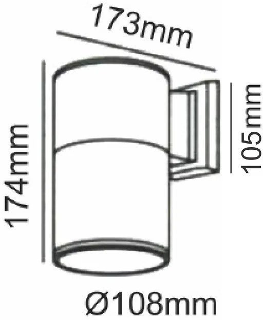 ACA Lighting Venkovní bodové svítidlo HI7002G max. 60W/GU10/230V/IP54, šedé