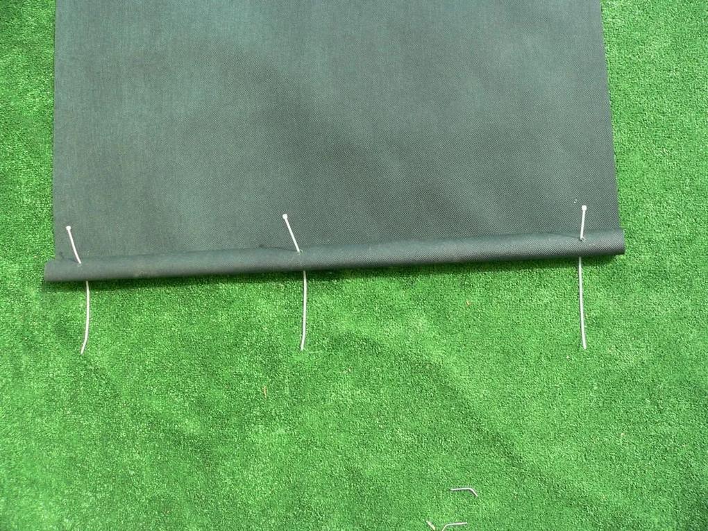 Balkonová zástěna - zelená netkaná textilie, 0,8x5m