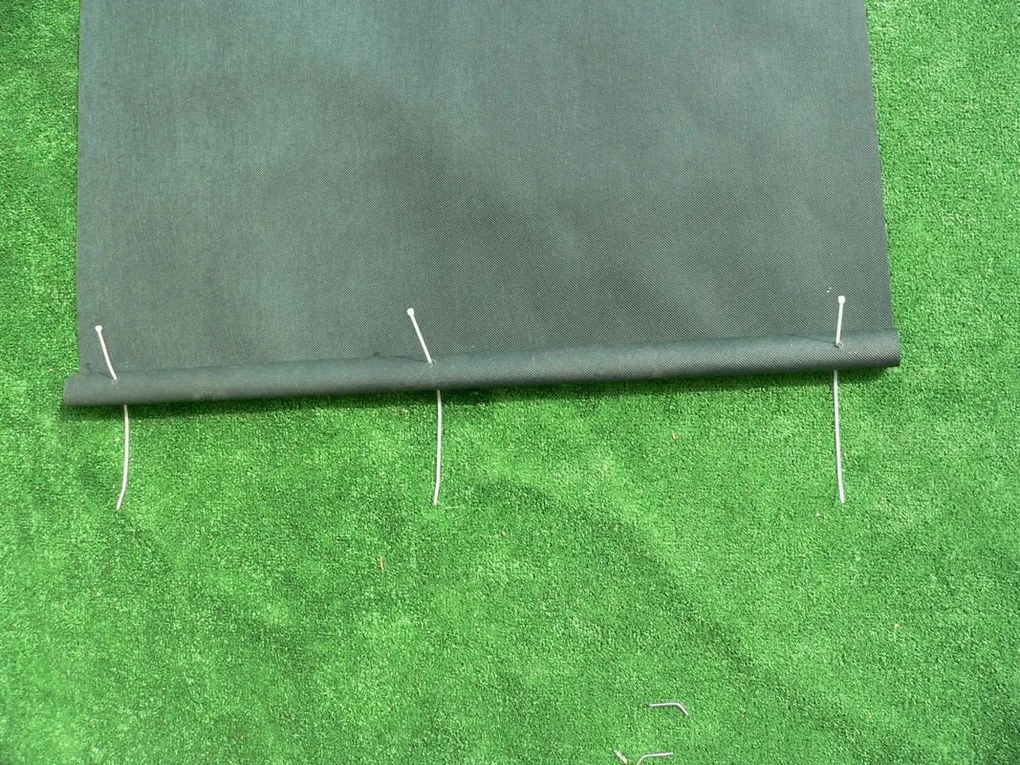 Balkonová zástěna - zelená netkaná textilie, 0,9x3m