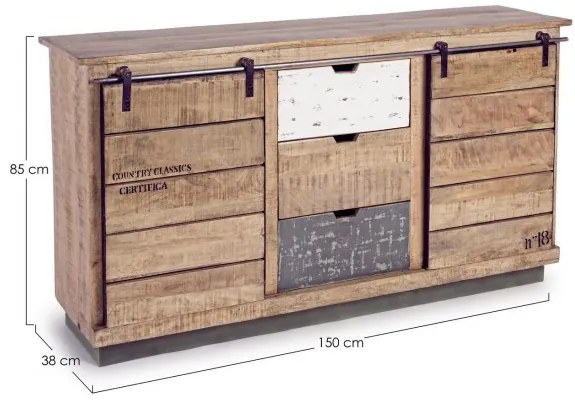 BIZZOTTO dřevěná komoda TUDOR 85x150 cm 0745496
