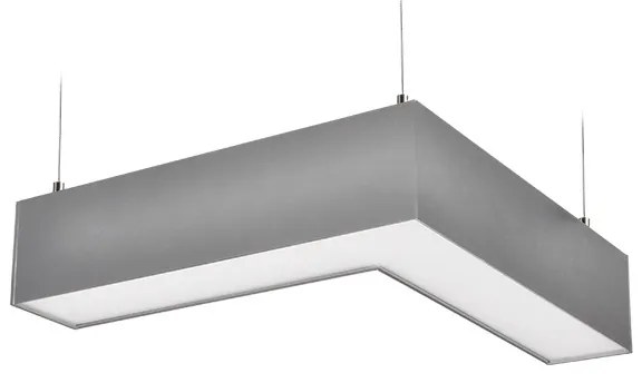 Solight LED lineární závěsné osvětlení, L konektor 18W, 1500lm, Lifud, 3 roky záruka, stříbrná barva WPR-18W-001