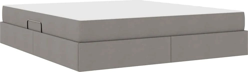 Postel s úložným prostorem a matrací Taupe 180 x 200 cm 3399679