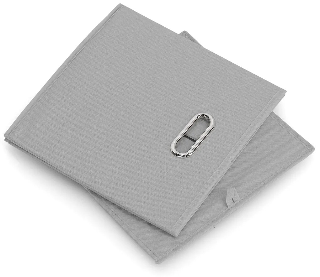 Zeller Textilní úložný box šedý 32x32x32 cm