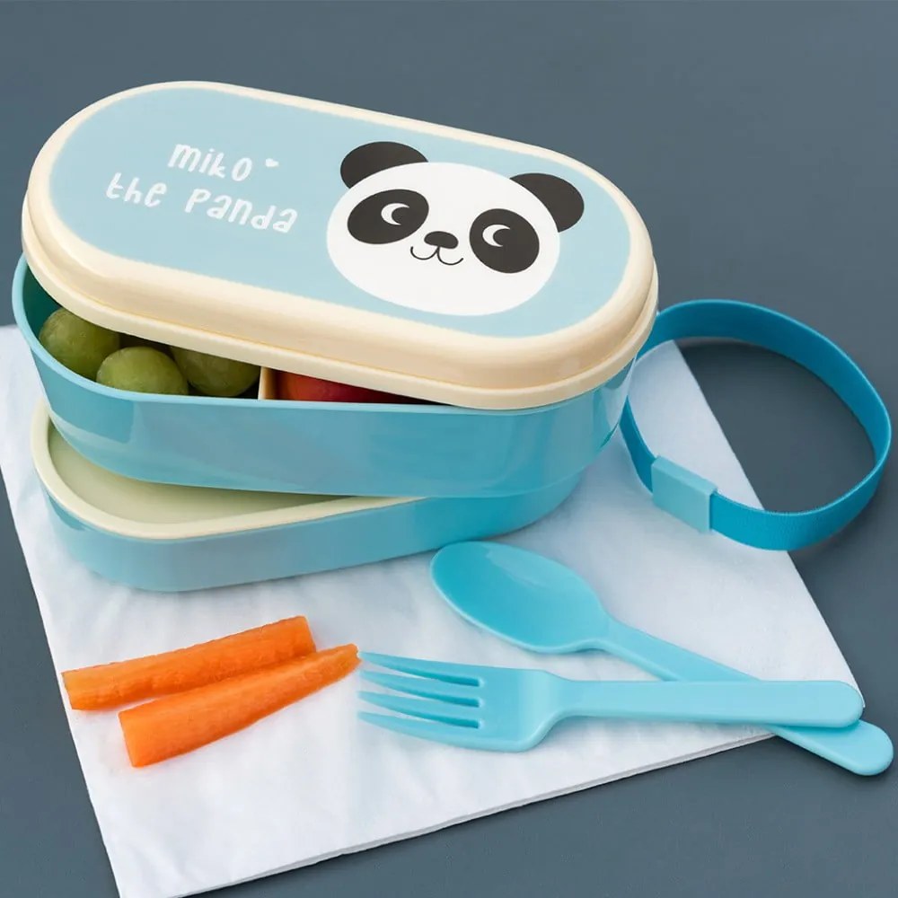 Modrý obědový bento box Rex London Miko The Panda