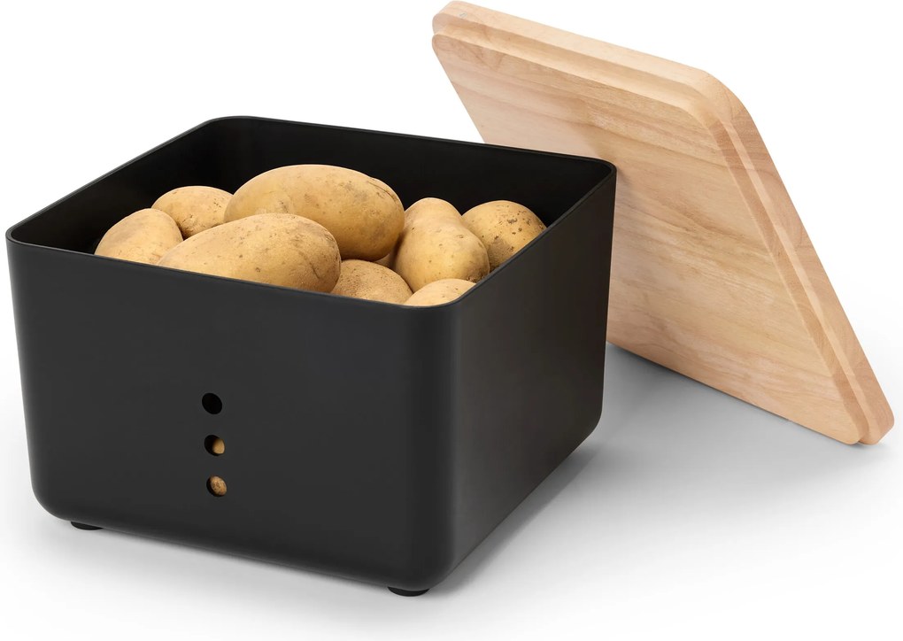 Tchibo - Úložný box s víkem - barva: černá
