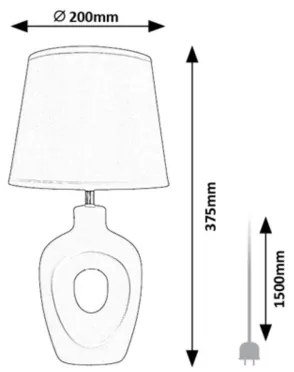 Rabalux 74080 - Stolní lampa MADELOR 1xE14/25W/230V hnědá
