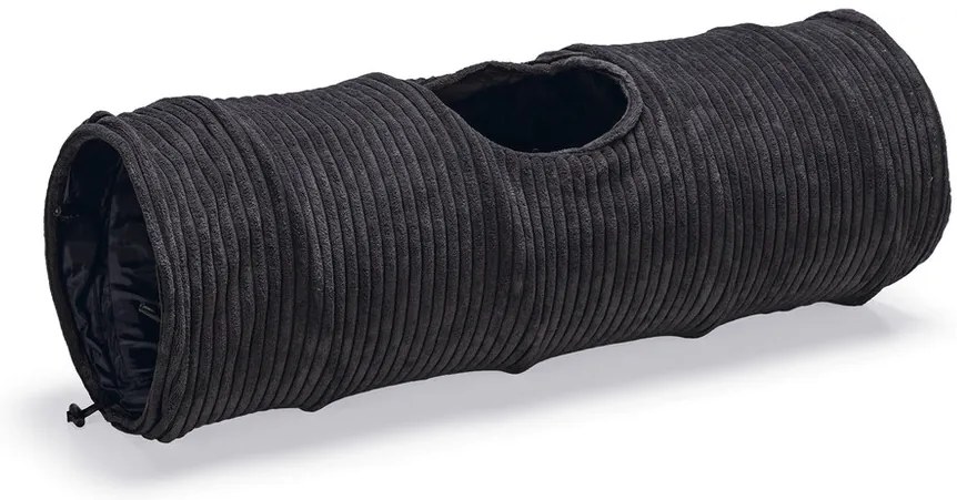 Designový tunel pro kočky Lord antracit manšestr 75cm