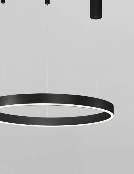 LED lustr Motif 60 černé stmívatelné