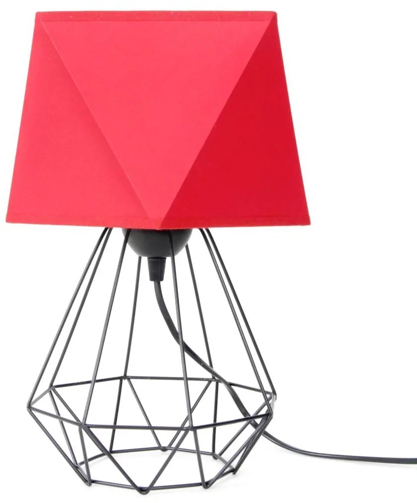 Moderní stolní lampa DIJAMO, 1xE27, 60W, červená Bexlo DIJAMO