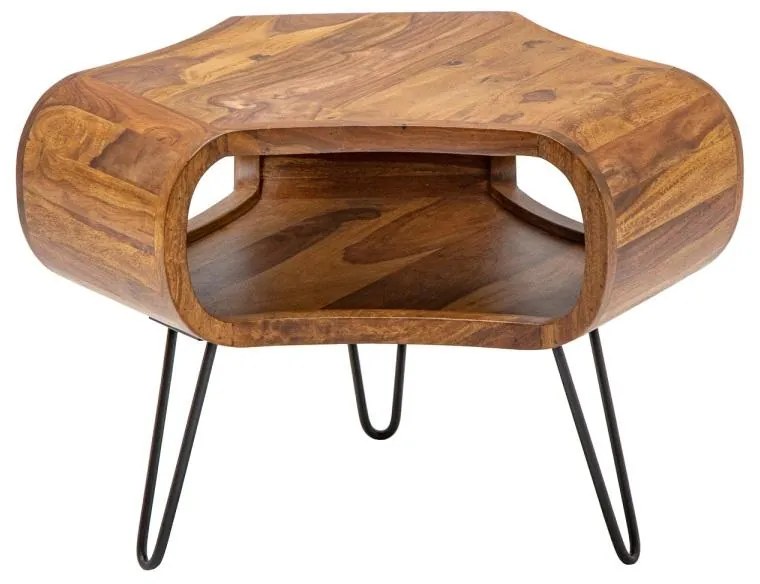 Designový konferenční stolek Lorelei, 70 cm, sheesham