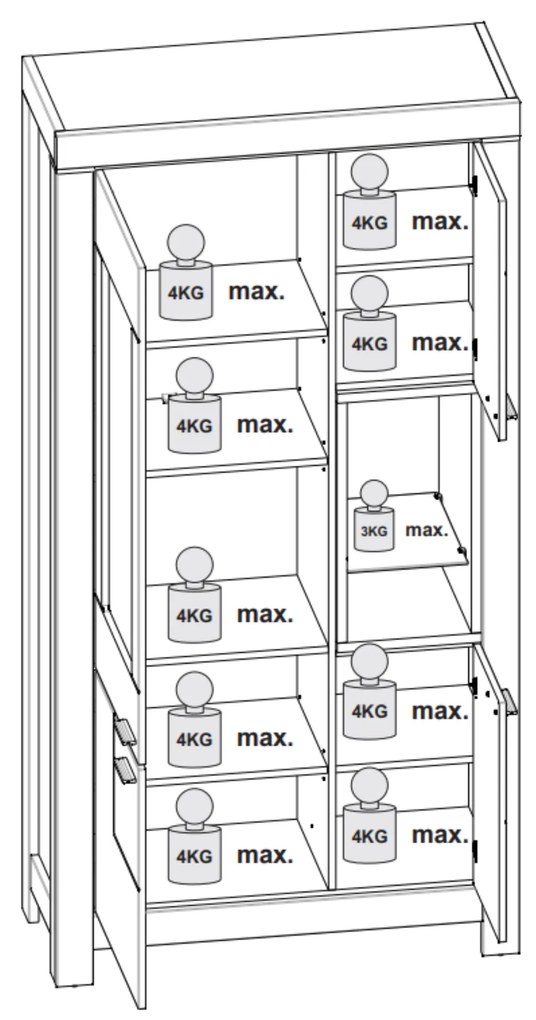 Sconto Vitrína PORTO dub/beton