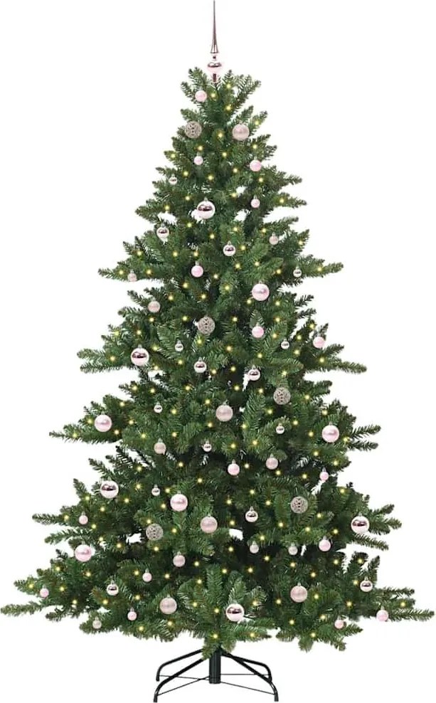Umělý Skládací Vánoční Strom Zelená 210 cm PVC a ocel 3397681