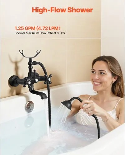 Vanová baterie Clawfoot VEVOR, 140 × 220 × 300 mm