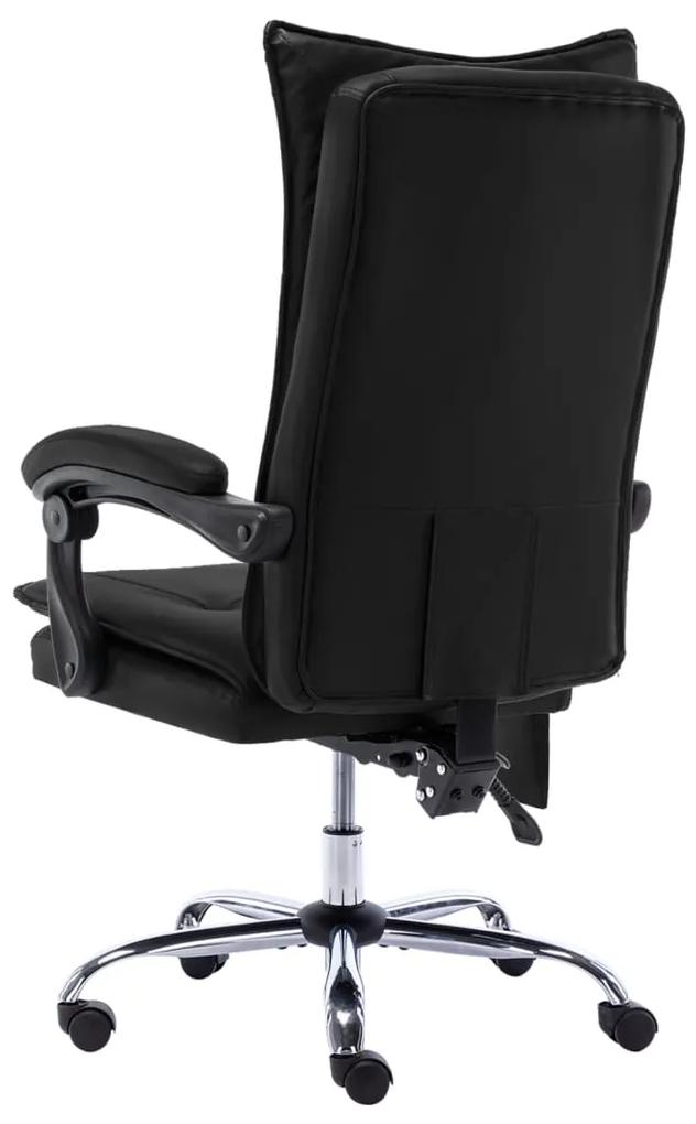 Masážní kancelářská židle černá umělá kůže,  20356