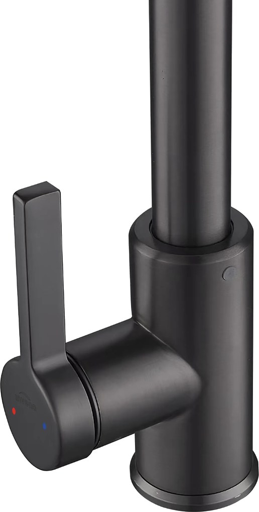 Invena Nelia, vysoká dřezová baterie, 4-funkční výtok, černá matná, INV-BZ-34-004-A
