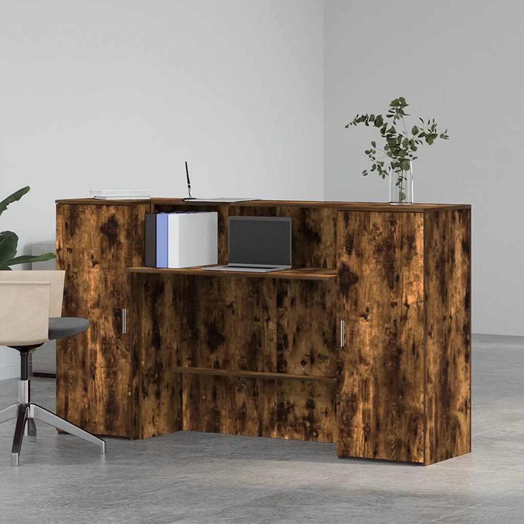 Recepční stůl kouřový dub 180x50x103,5 cm kompozitní dřevo 3324209