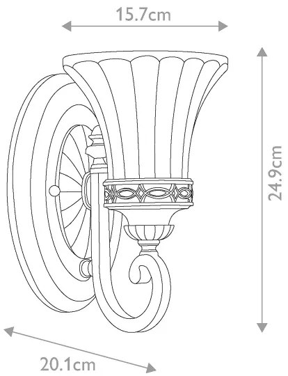 Feiss FE-DRAWING-ROOM1 - Nástěnné svítidlo DRAWING ROOM 1xE27/60W/230V