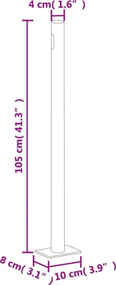 vidaXL Zatahovací boční markýza/zástěna na terasu 170 x 300 cm [48368] Barva: Hnědá