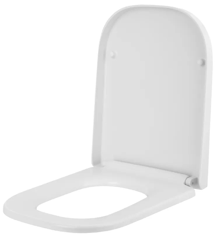 Gamma Lumino, toaletní WC sedátko 445x345mm z polypropylenu s pomalým zavíráním, bílá, GAM-LUMINO