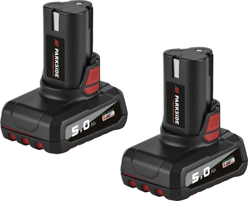 Parkside Performance® Sada akumulátorů 5 Ah Papk 12 5.0 B2, 2dílná