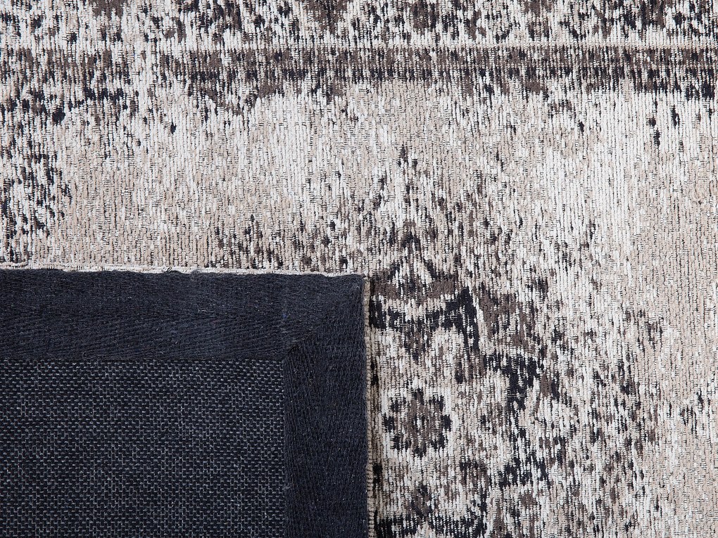 Koberec 60 x 180 cm béžový a šedý krátkosrstý ALMUS Beliani