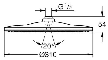 GROHE 26562000 - Hlavová sprcha RAINSHOWER MONO 310 mm lesklý chrom