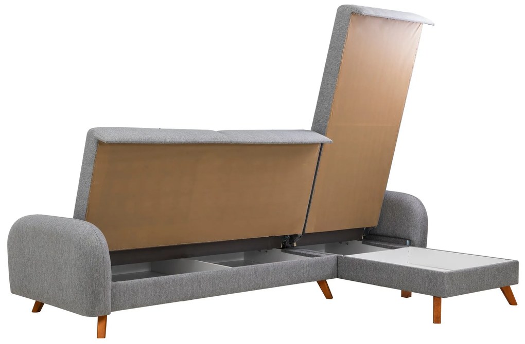 Hanah Home Rohová pohovka HERA šedá 237 cm