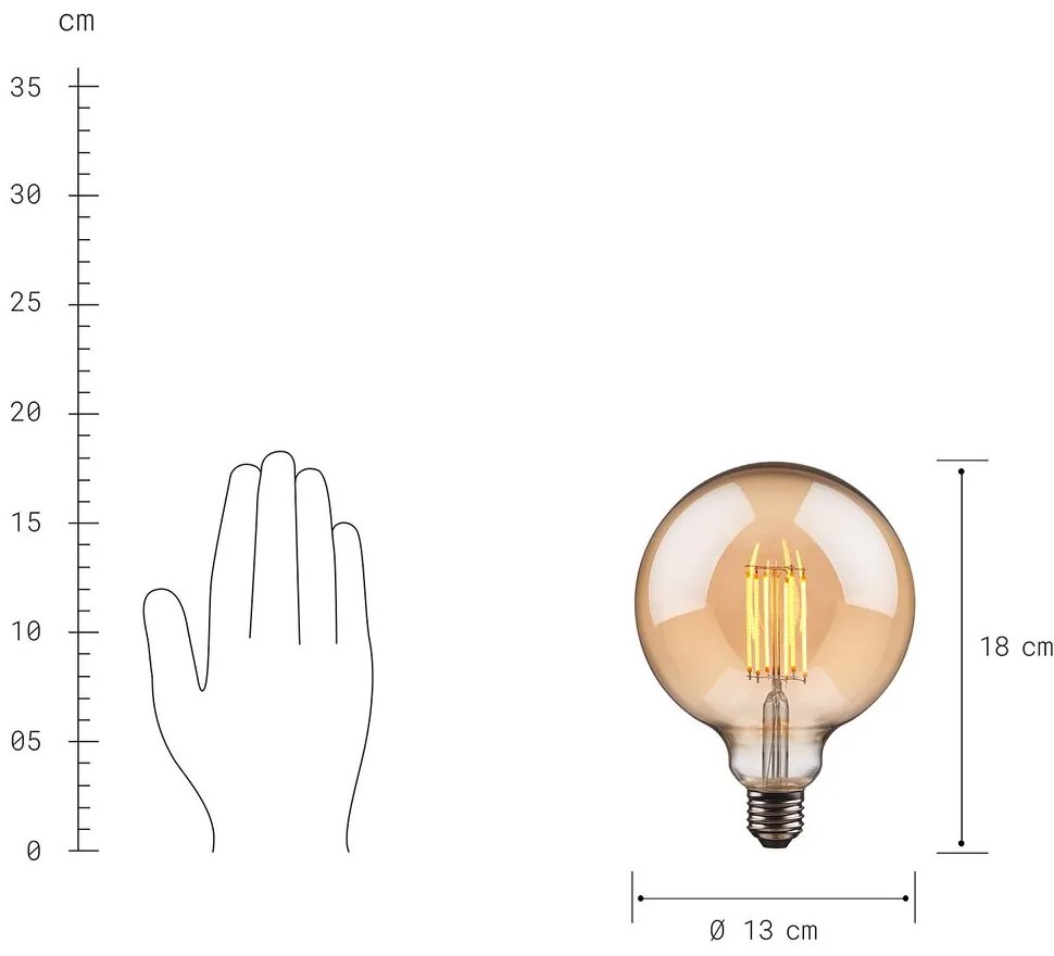 Butlers BRIGHT LIGHT LED Dekorační žárovka G 125