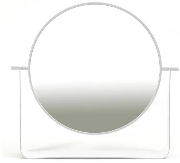 Bílé otočné stolní zrcadlo HARTÔ, Ø 38 cm