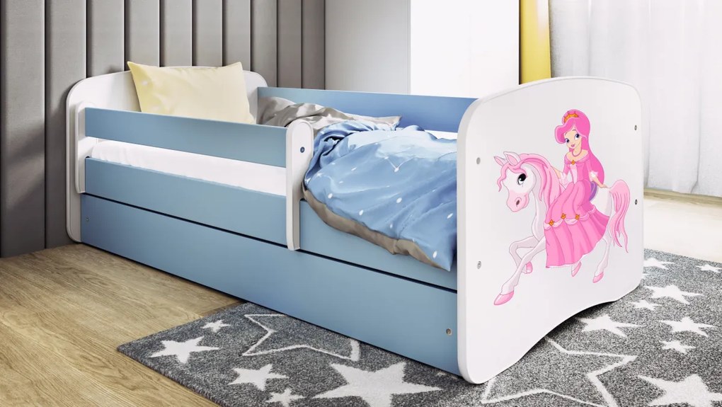 Dětská postel Babydreams princezna na koni modrá