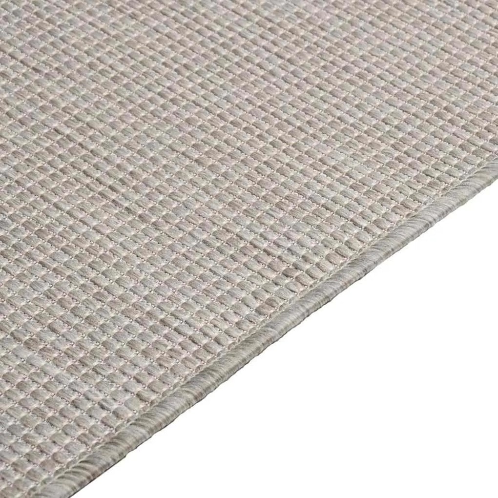 Venkovní hladce tkaný koberec 200x280 cm světle šedý 340784