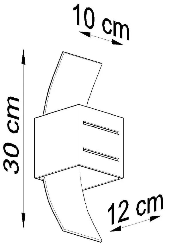 Šedé nástěnné svítidlo Carlo – Sollux