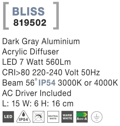 Venkovní LED svítidlo Bliss