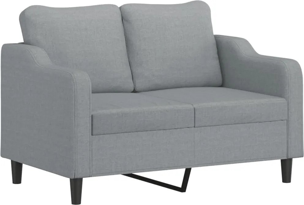 4dílná sedací souprava s polštáři světle šedá textil 3201794