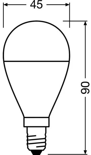 LED žárovka E14 OSRAM CL P FR 8W (60W) teplá bílá (2700K)