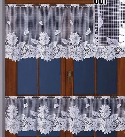 Metrážové vitrážkové záclony bílé žakárové Gabri-660052-2017, Rozměr metráže výška záclony 40cm, Šití metráže bez šití
