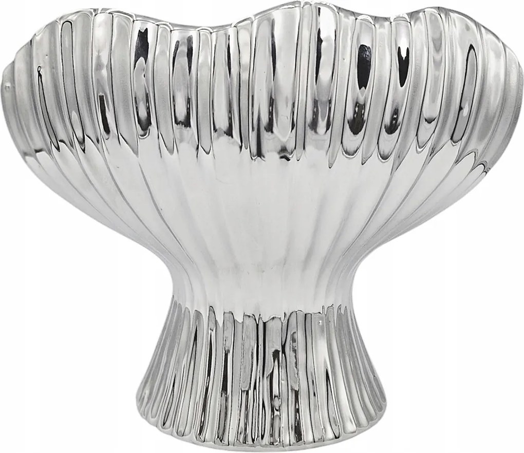 Obal Na Květináč Váza Donica květináč Keramika 20 CM K333-2 Silver