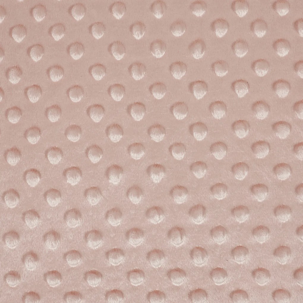Dětská látka Minky 3D puntíky MKP-024 Tmavě béžová - šířka 150 cm