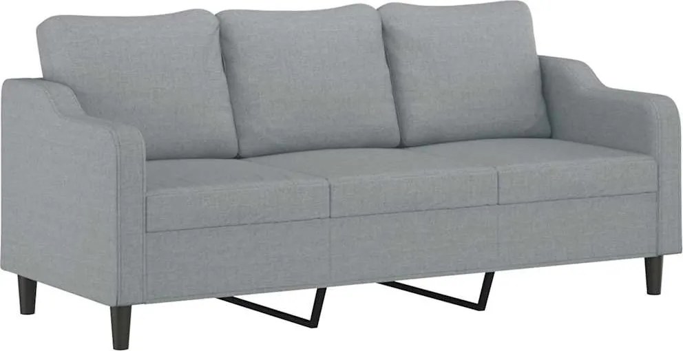 2dílná sedací souprava s polštáři světle šedá textil 3201850