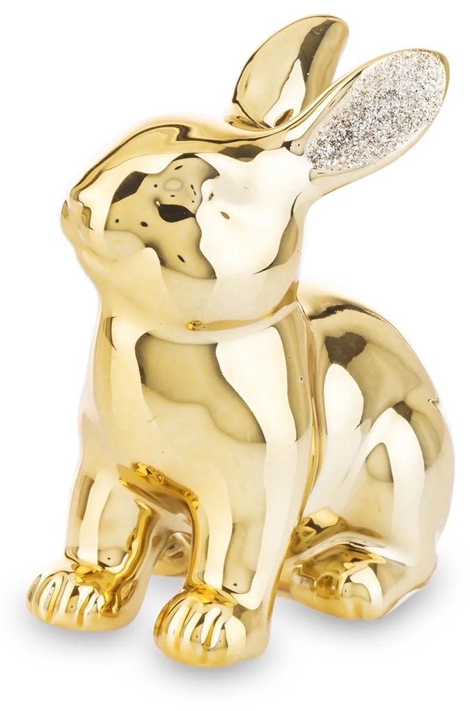 Dekorační figurka králík zlatý 152738