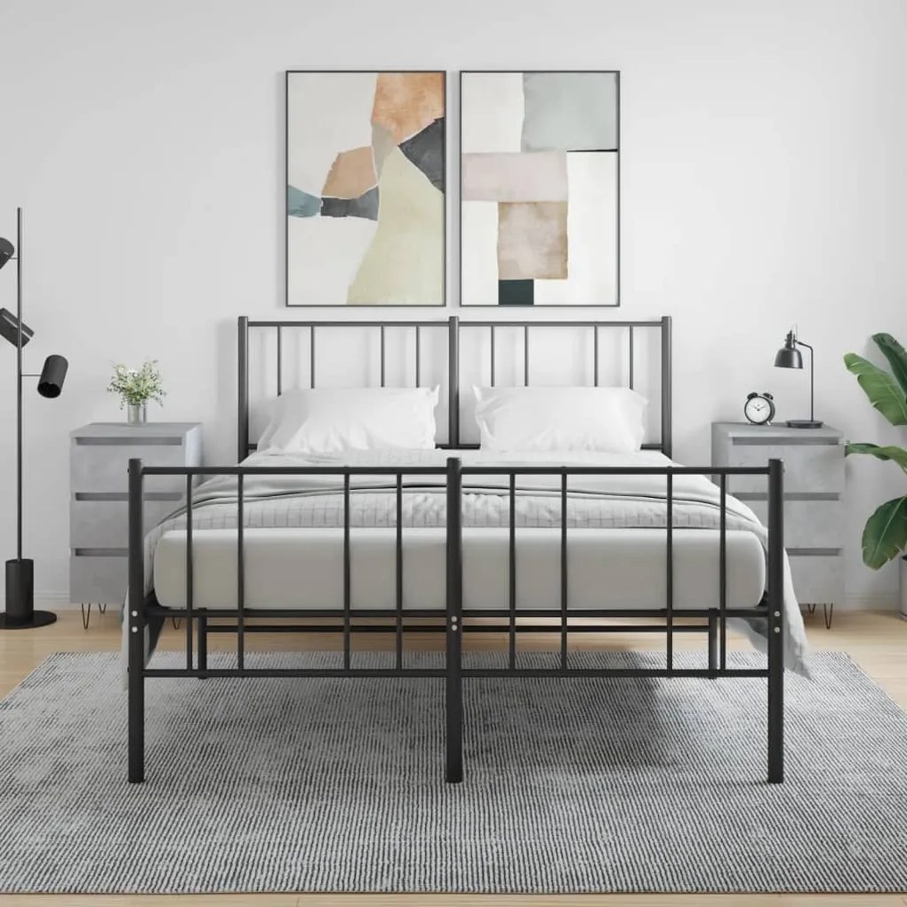 Noční Stolky 2 Ks Betonově Šedé 40X35X69 Cm Kompozitní Dřevo - Šedá sonoma / 1